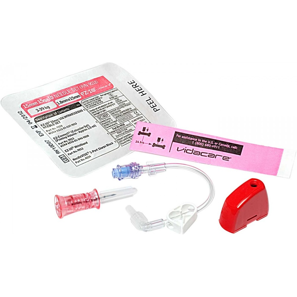 (EZ-IO) SET INTRA-OSSEOUS NEEDLE 15Gx15mm+ STABIL.DRESSING | Unicat